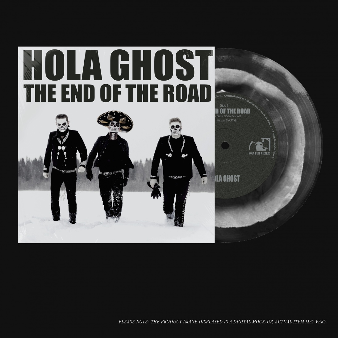 Hola Ghost - The End of The Road 7" limited White w/ Black Swirl vinyl ...